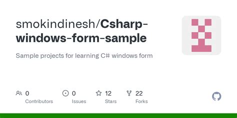 Github Smokindineshcsharp Windows Form Sample Sample Projects For