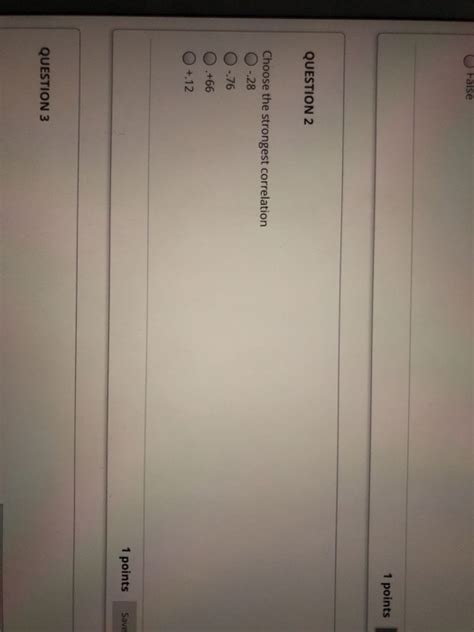 Solved Points QUESTION Choose The Strongest Correlation Chegg