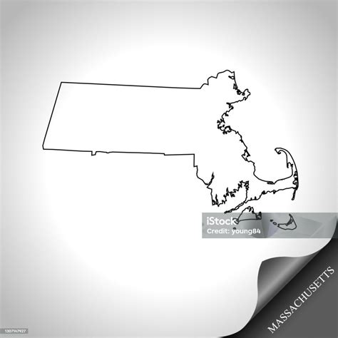 Vetores De Mapa De Massachusetts E Mais Imagens De Abstrato Abstrato