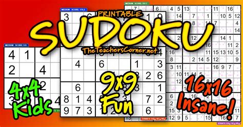 The Teacher S Corner Sudoku Printable Lyana Printable Sudoku