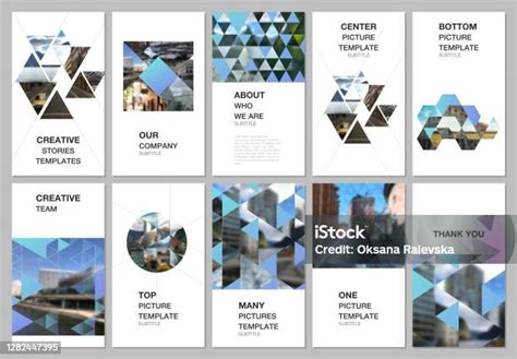 소셜 미디어 디자인 세로 배너 또는 삼각형 패턴의 전단지 템플릿 사진 장소와 배경 전단지 전단지 브로셔 커버 배너를 위한 디자인 템플릿을 다룹니다 0명에 대한 스톡 벡터