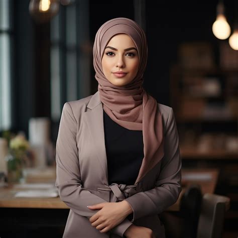 Premium Ai Image Hijab Woman Business Executive