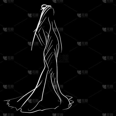 概念新娘婚纱，时尚素描