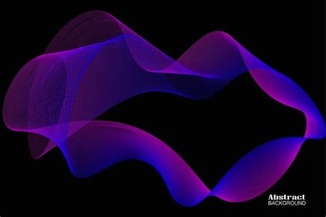 Premium Vector Abstract Background With Dynamic Linear Waves Vector Illustration In Flat