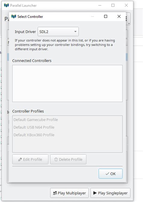 how do i set up keyboard controls for parallel launcher r retroarch
