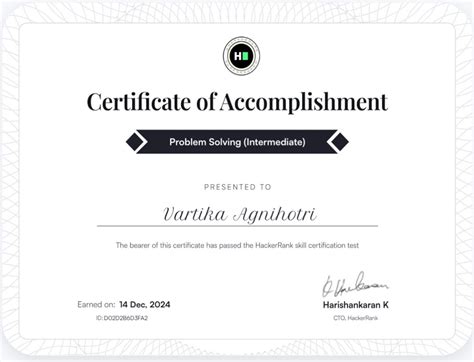 Vartika Agnihotri On Linkedin Hackerrank Coding Learning