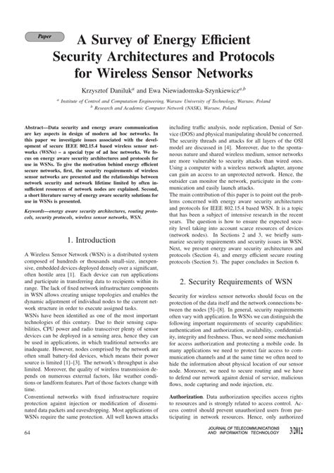 (PDF) A Survey of Energy Efficient Security Architectures and Protocols ...