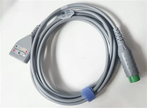 Cable Ecg Trunk Cable 3 Lead 12 Pin Defib Ahaiec 29m Din