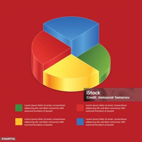 원형 차트에 고립 된 배경입니다 아이소메트릭 파이 차트 다른 높이 비즈니스 데이터 인포 그래픽에 대 한 다채로운 요소입니다 벡터 일러스트입니다 0명에 대한 스톡 벡터 아트