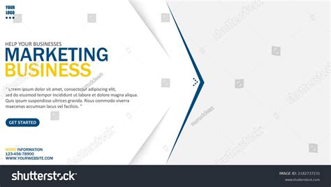 Business Concept Banner Template Business Teamwork Stock Vector
