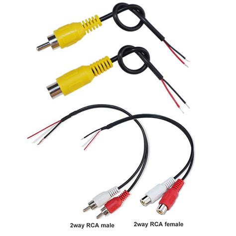 อะแดปเตอร์เชื่อมต่อสายสัญญาณเสียงสเตอริโอ Rca Female Male 1way 2way Av