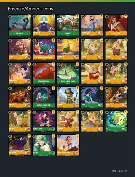Emeraldamber Copy Lorcana Deck Lorcanagg
