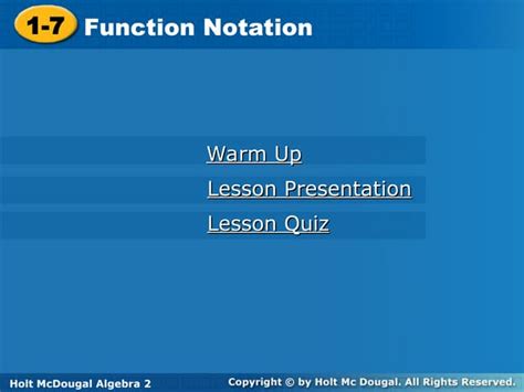 Chapter 1 Lesson 7 Functions And Notations Ppt