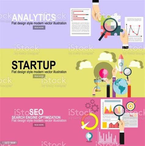 평면 디자인 현대 벡터 일러스트 아이콘 웹 사이트 Seo 최적화 모바일 마케팅 및 웹 분석 요소의 집합입니다 플랫 일러스트 분석