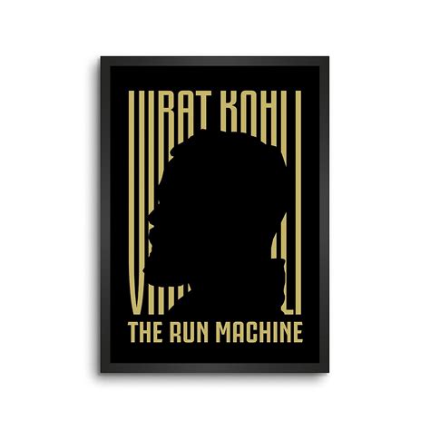 Lamron Virat Kohli The Run Machine Wall Decoration Art Framed Poster