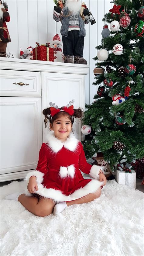 Rochie Fetita Cu Tematica De Craciun Santa Belle Rosu Voguesta