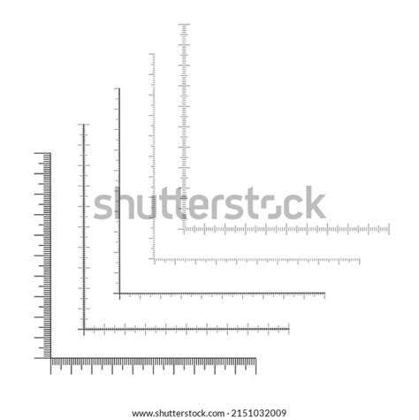 Corner Ruler Vector Size Indicators Set Stock Vector Royalty Free