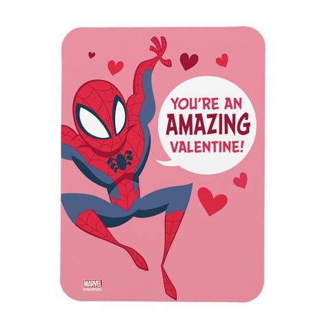 Spider Man Valentine Youre An Amazing Valentine Magnet Zazzle