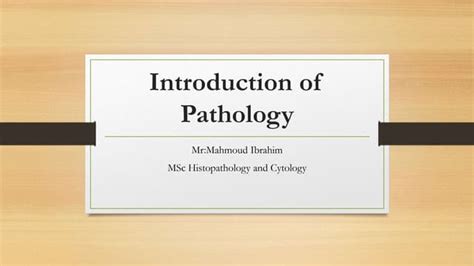 Introduction To Pathology Pptx