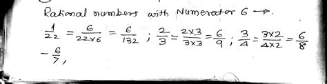 Select Those Rational Numbers Which Can Be Written As A Rational Number With Numerator 6