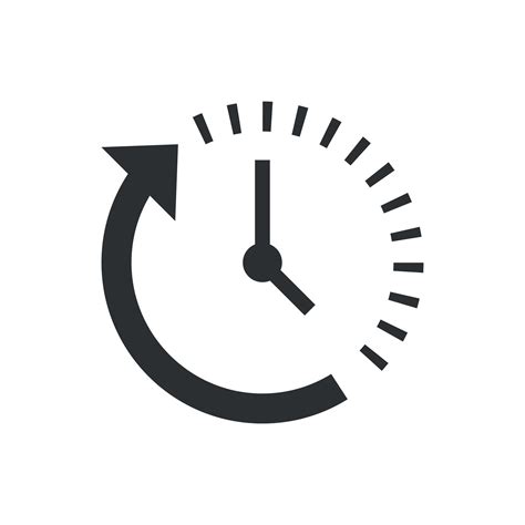 Clock Countdown Icon In Flat Style Time Chronometer Vector Illustration On White Isolated
