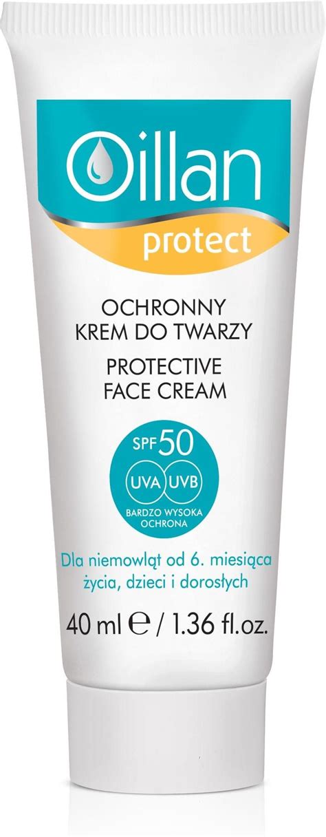 Dermokosmetyk Oillan protect Ochronny krem do twarzy SPF 50 40 ml ...