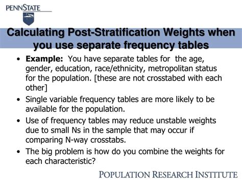 PPT Using Weights In The Analysis Of Survey Data PowerPoint