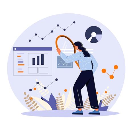 Premium Vector Analyst With Statistic