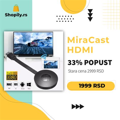 Bežični Hdmi Adapter Miracast Shopily Rs Shopily Rs