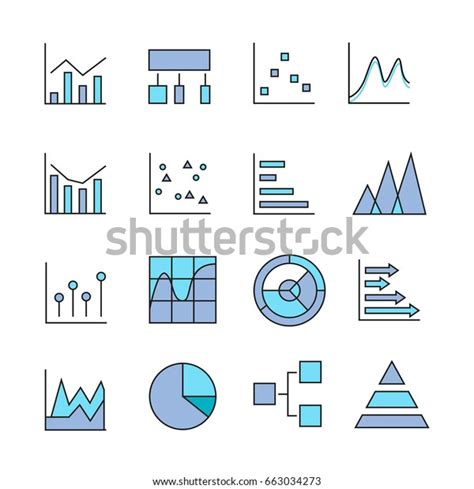 Graph Chart Icons Data Analytics Concept Stock Vector Royalty Free