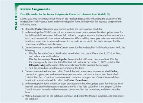 Data File Needed For The Review Assignments Chegg