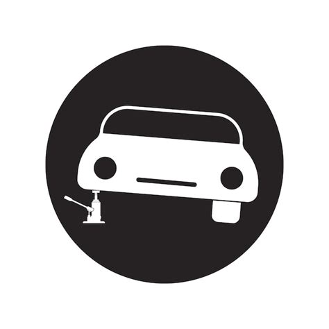 Premium Vector Stuck Car Icon With Jack