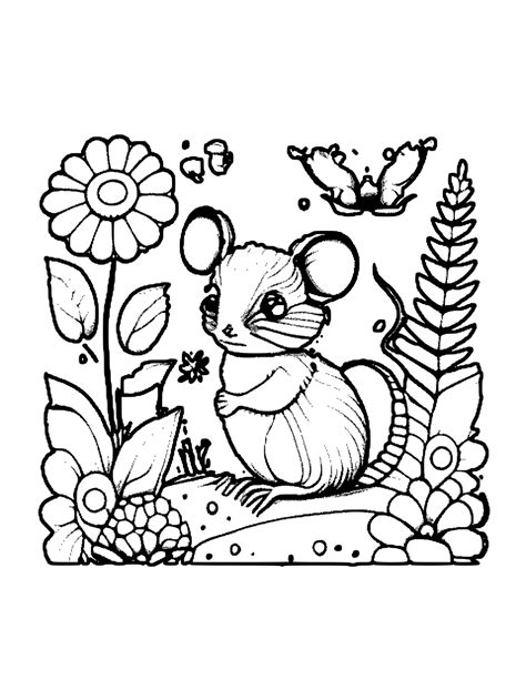 Cute Mouse Coloring Book · Creative Fabrica