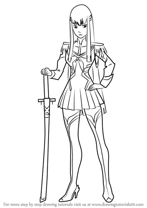 Learn How To Draw Satsuki Kiryuin From Kill La Kill Kill La Kill Step