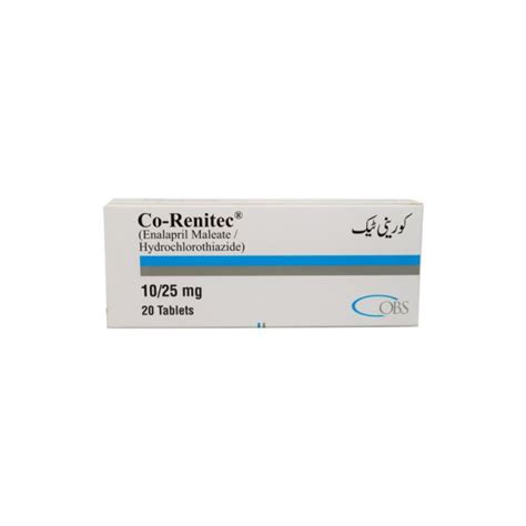 Co Renitec Tab 10mg25mg 20s Price In Pakistan