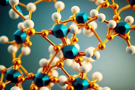 Premium Photo Complex And Strong Connected Chains In Structure Of Molecule Closeup
