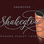 Shakeglow Script Font By Alandya Typefoundry Creative Fabrica