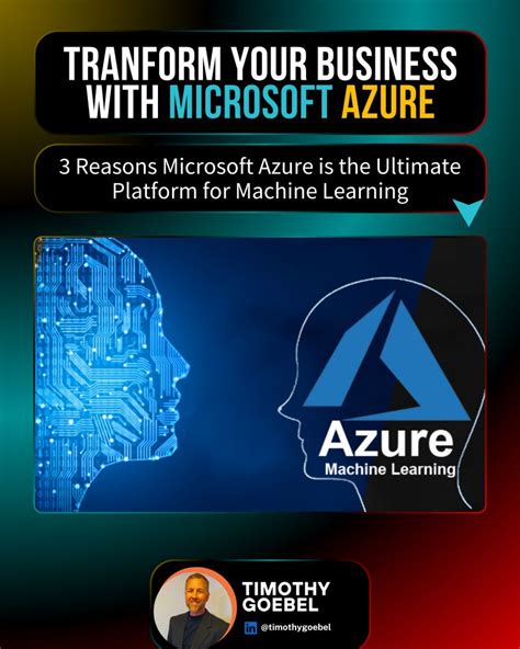 Timothy Goebel On Linkedin Ai Machinelearning Azure Datascience