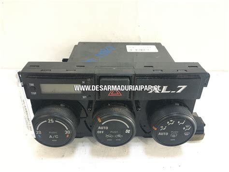 Control Calefa Y Aire Frio Digital Con Boton Interruptor Hazard Y Reloj Incorporado ID