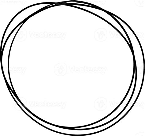 Circle Line Sketch PNG