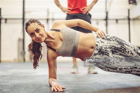 Young Couple Is Doing Cross Training Exercise Together High Res Stock