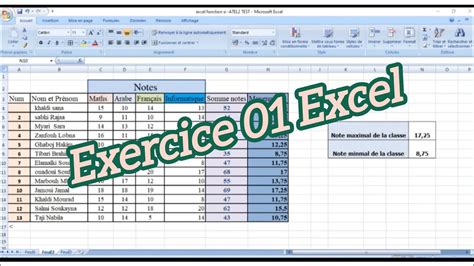 Exercice 01 Excel Niveau Basique Youtube