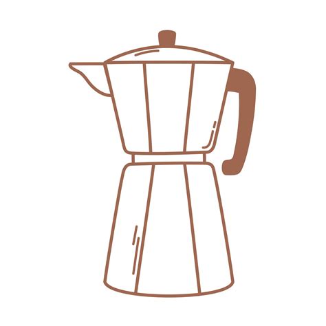 Coffee Brewing Moka Pot Icon In Brown Line 2687594 Vector Art At Vecteezy