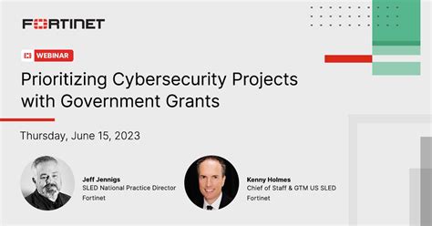Jeff Jennings On Linkedin Prioritizing Cybersecurity Projects With Government Grants