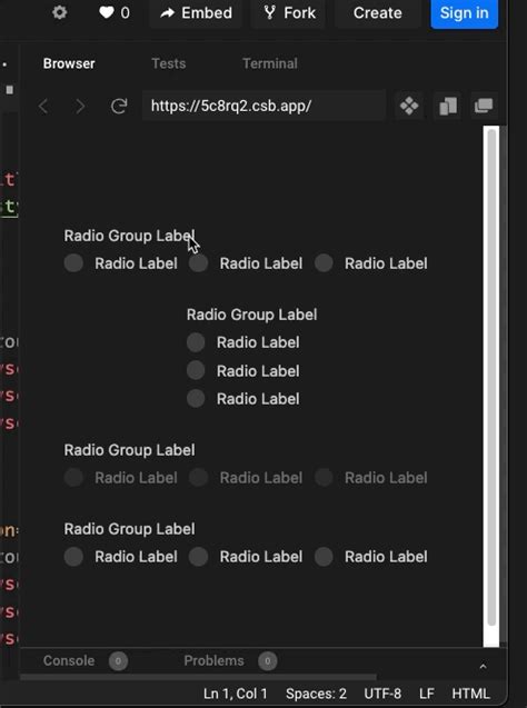On First Interaction The Last Radio Item In A Radio Group Is Always