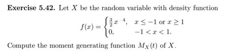 solved exercise 5 42 let x be the random variable with