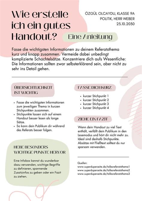 Kostenlos Anpassbare Vorlagen Zum Thema Handout Canva
