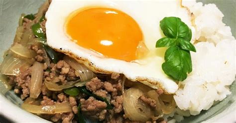 合挽き肉で節約本格ガパオライス By みかkitchen 【クックパッド】 簡単おいしいみんなのレシピが299万品