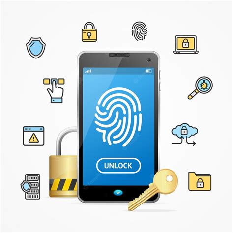 Premium Vector Data Security And Safe Concept Mobile Phone App Vector