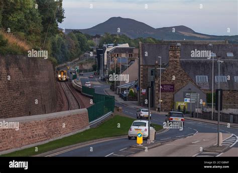 Scotrail Class 158 Train Calling At Galashiels Railway Station In The